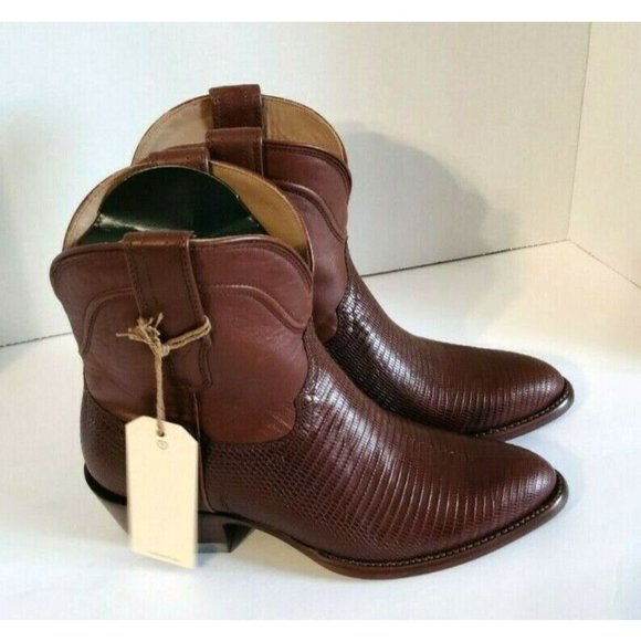 Tecovas | Shoes | Tecovas Casey Leather Bourbon Lizard Cowboy Boots ...